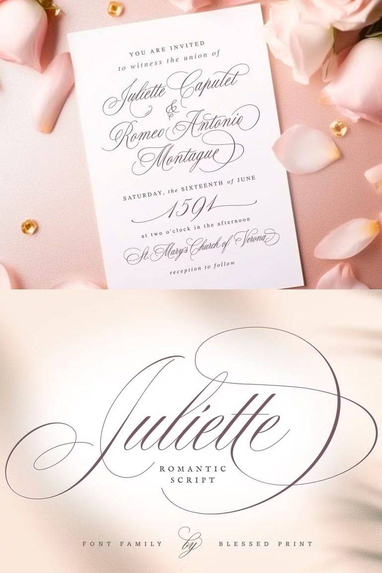 Juliette – Romantic Wedding Script - Grafiked - Design Inspirations