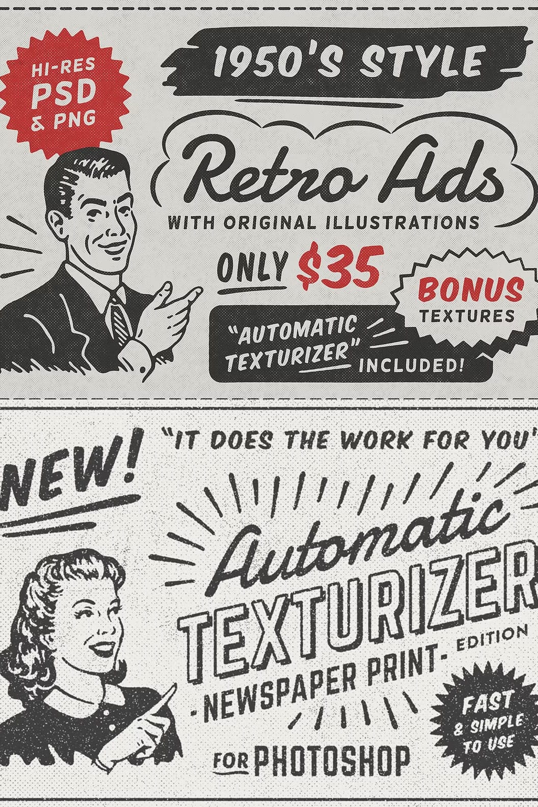 1950s Style Retro Ad Templates - Grafiked - Design Inspirations
