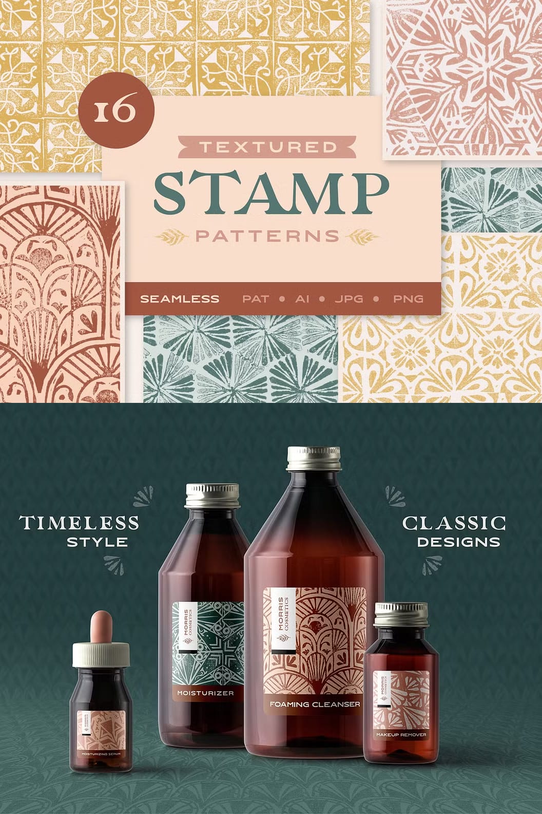 Textured Stamp Patterns - Grafiked - Design Inspirations